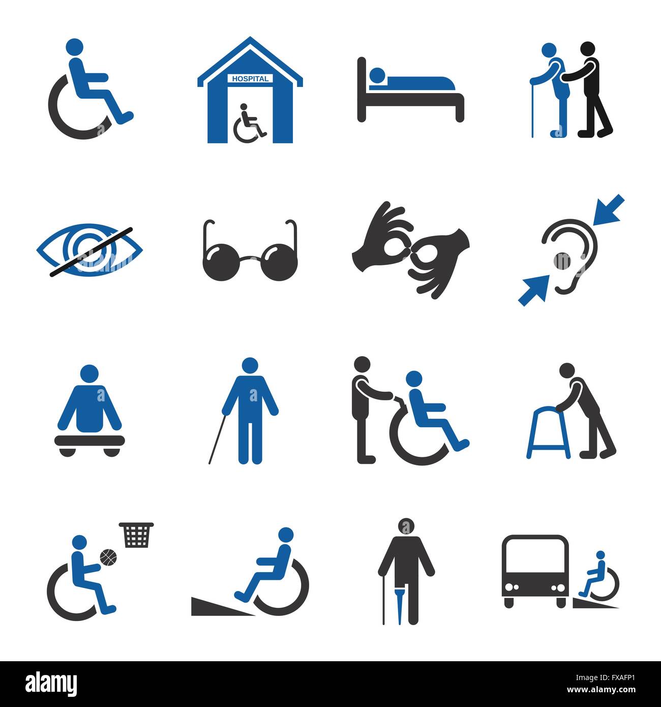 Disabled icons set Stock Vector Image & Art - Alamy
