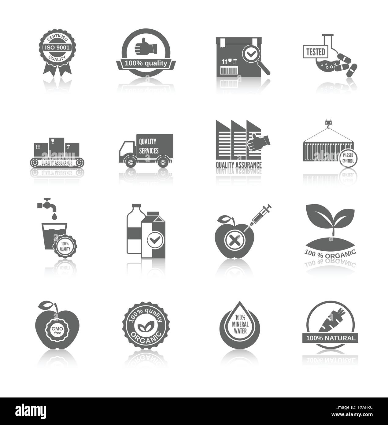 Quality Control Icons Stock Vector Image & Art - Alamy