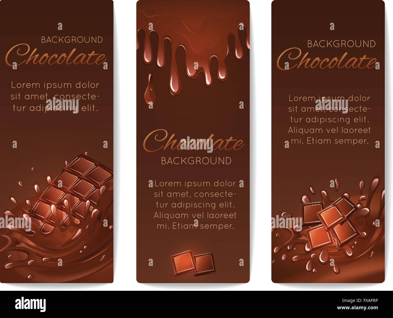 Cocoa banner template chocolate Stock Vector Images - Alamy
