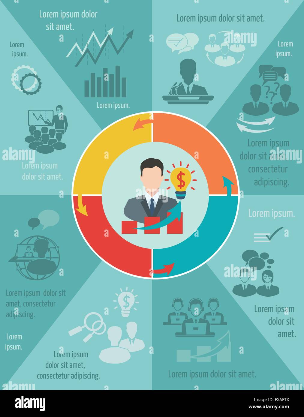 Conference meeting people infographics Stock Vector Images - Alamy