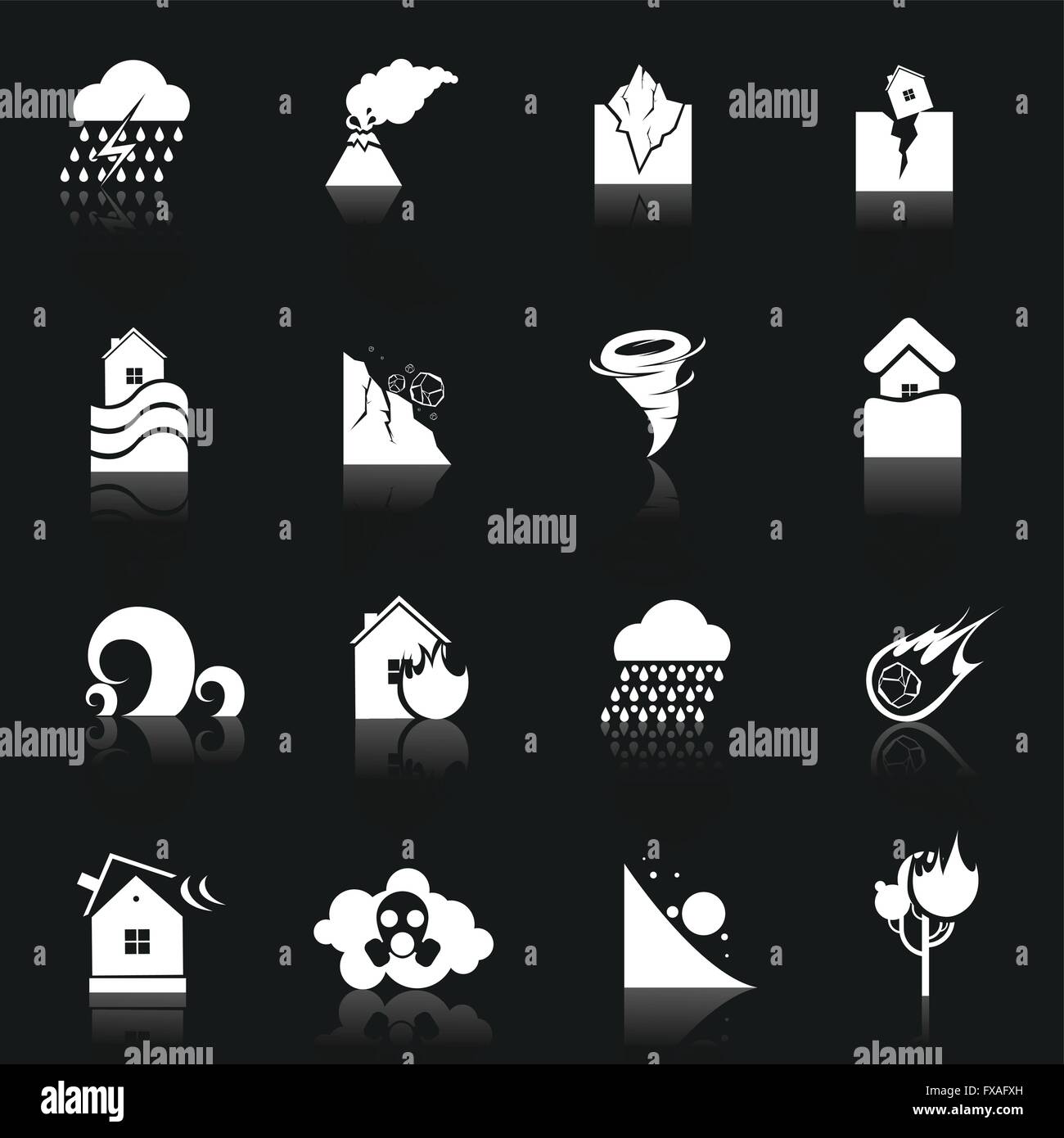 Natural Disaster Icons Stock Vector Image & Art - Alamy