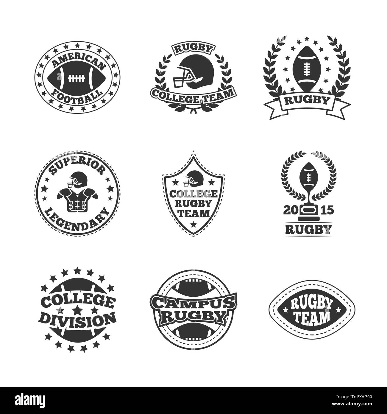 Baseball labels icons set Stock Vector Image & Art - Alamy