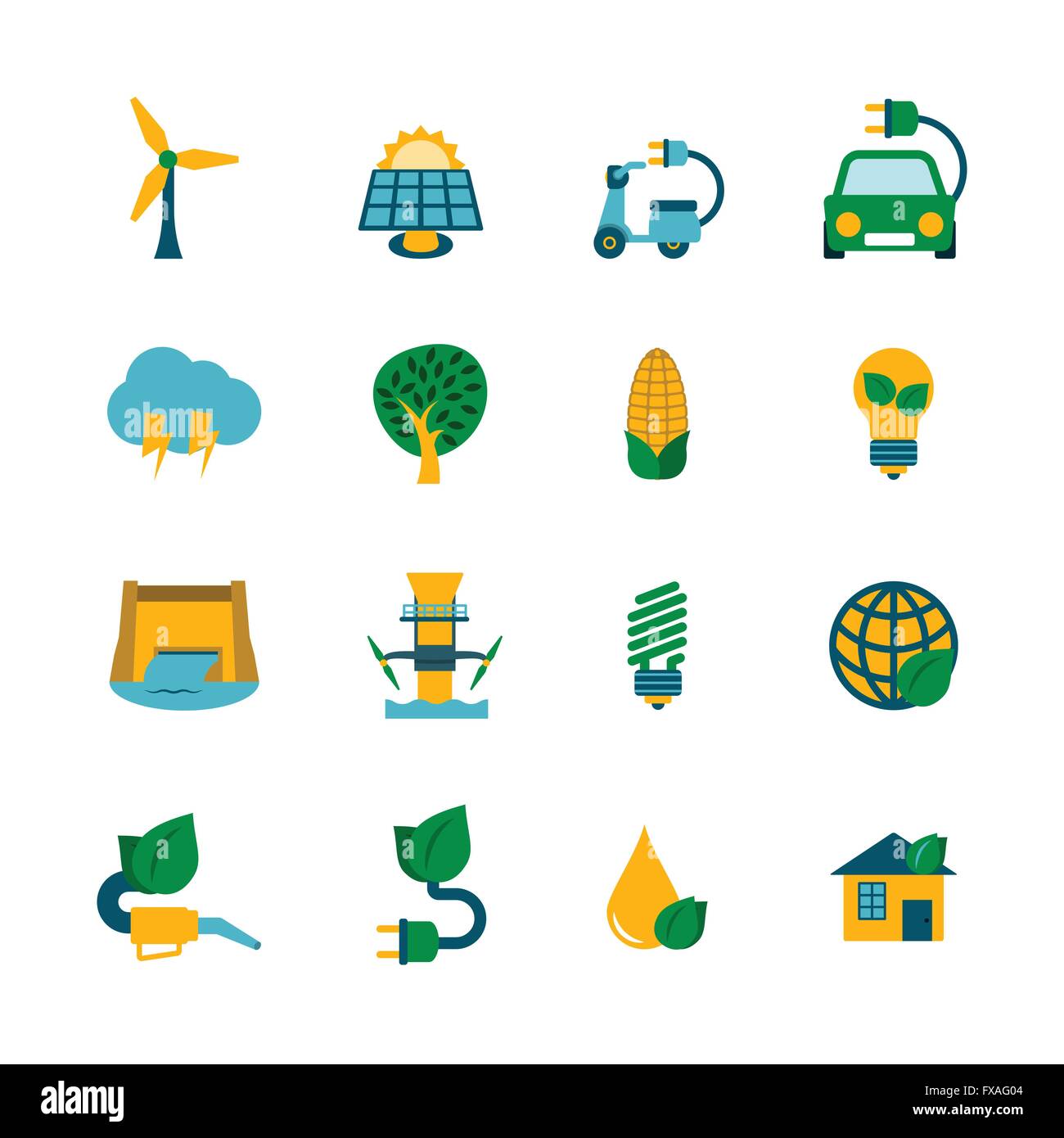 Eco Energy Icons Set Stock Vector Image & Art - Alamy