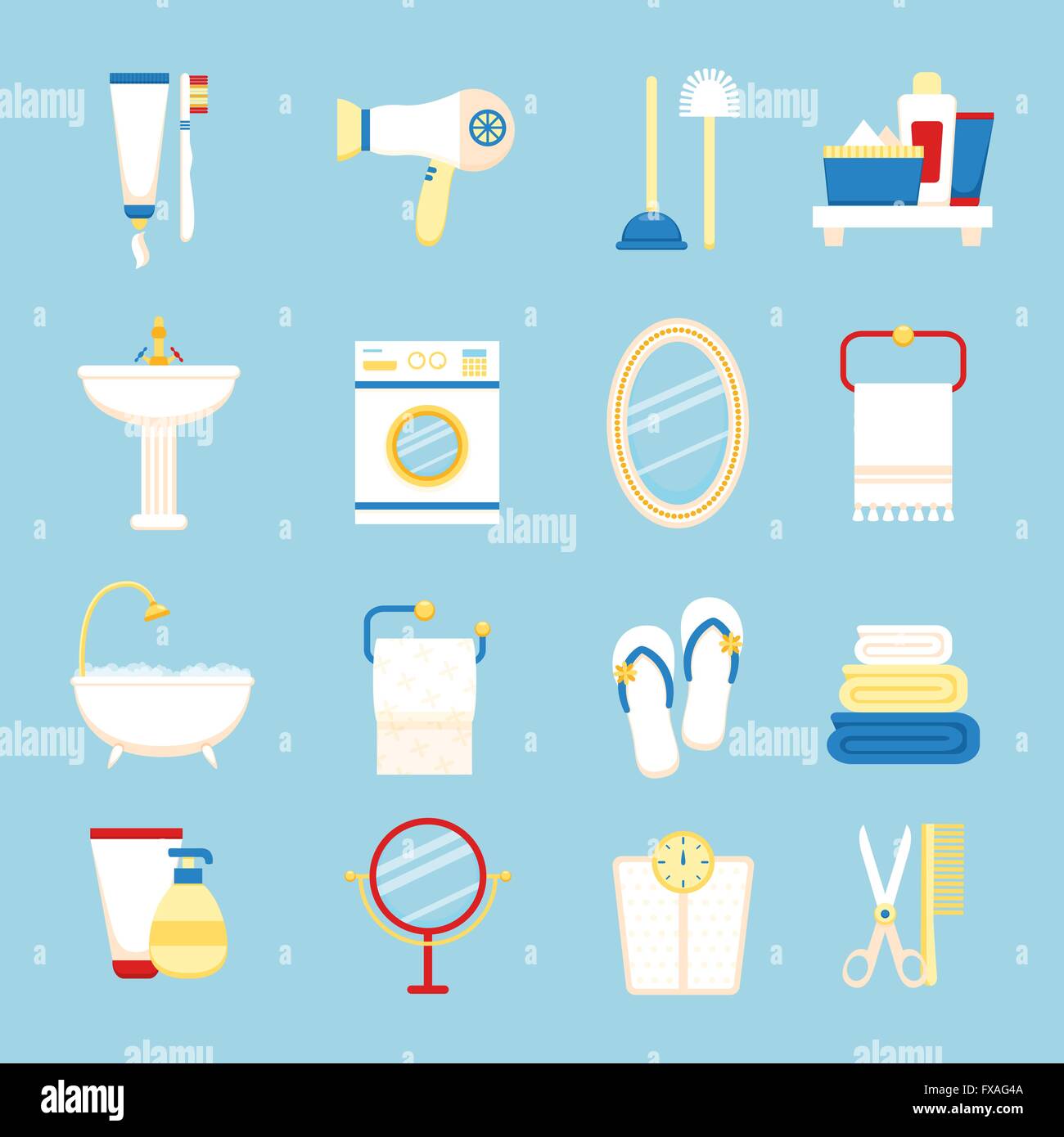 Bathroom icon set Stock Vector Image & Art - Alamy