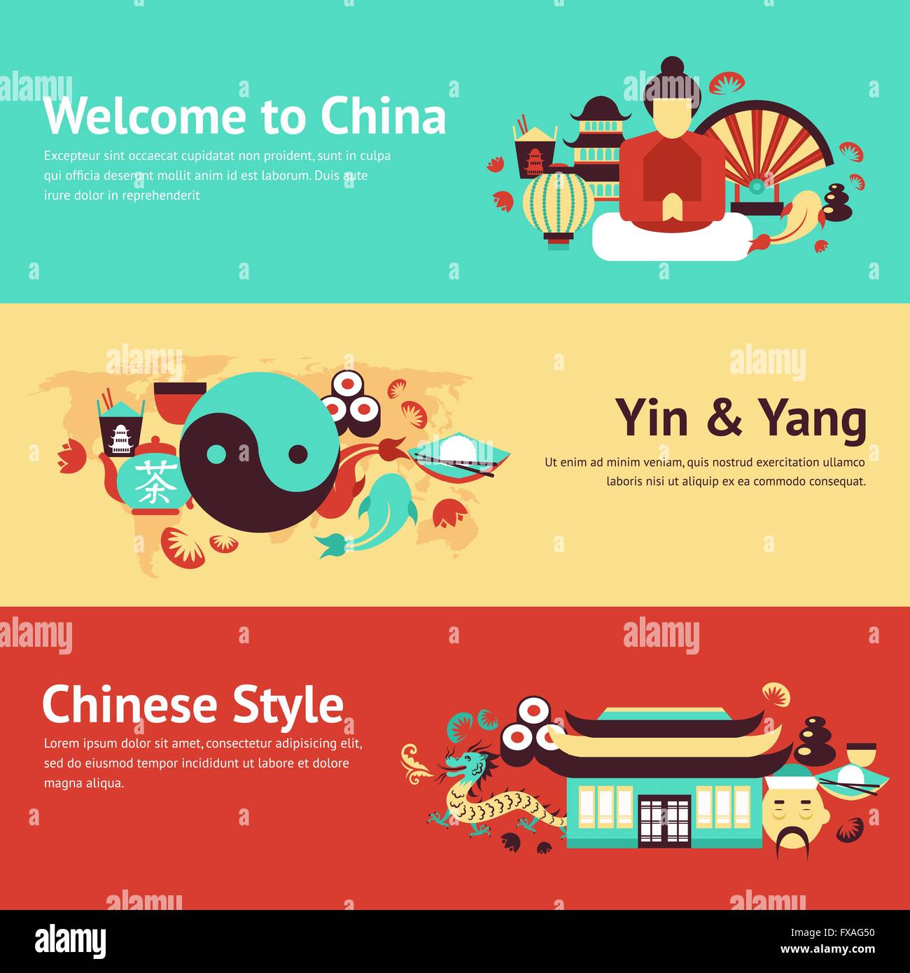 China banner set Stock Vector Image & Art - Alamy