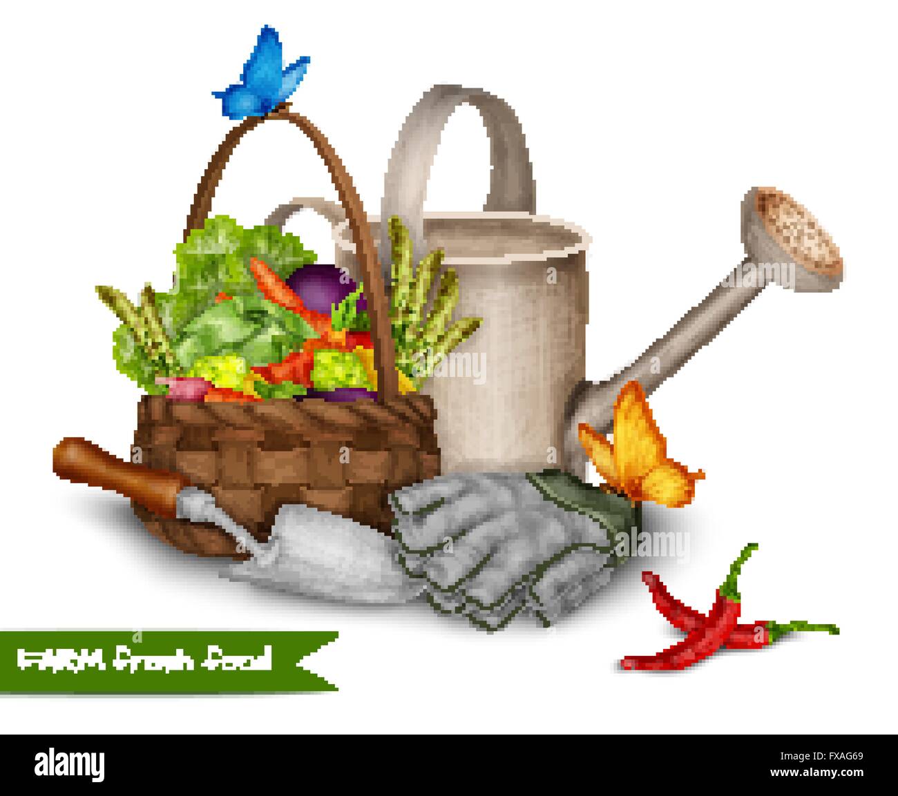 Farm fresh food concept Stock Vector Image & Art - Alamy