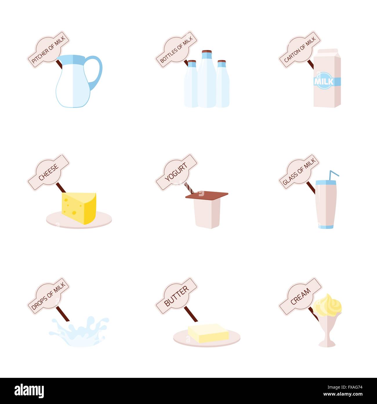 Milk processing site Stock Vector Images - Alamy