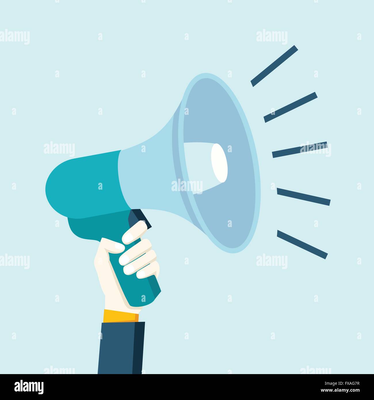 Hand holding loudspeaker speech Stock Vector Images - Alamy