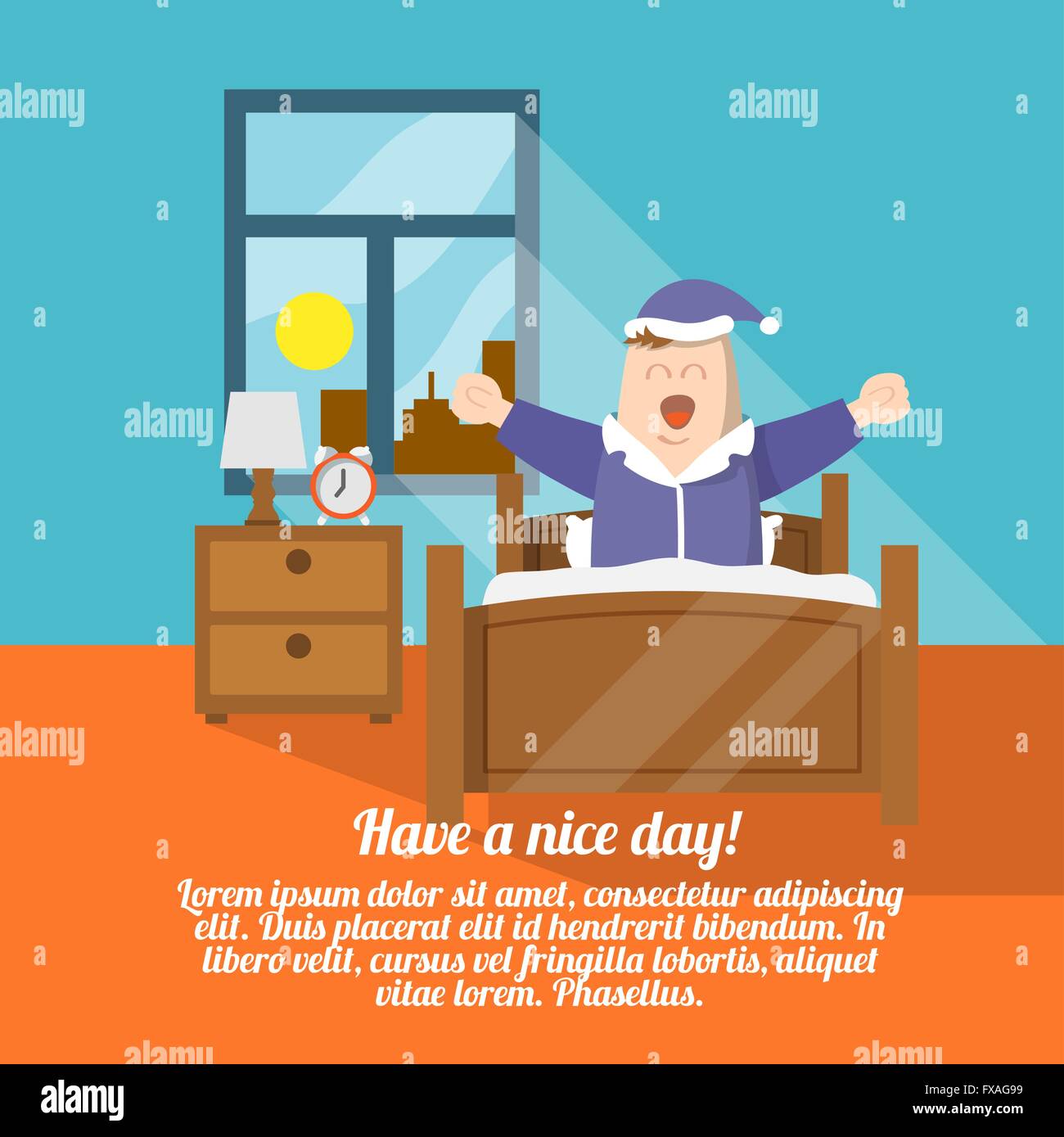 Waking up boy Stock Vector Images - Alamy