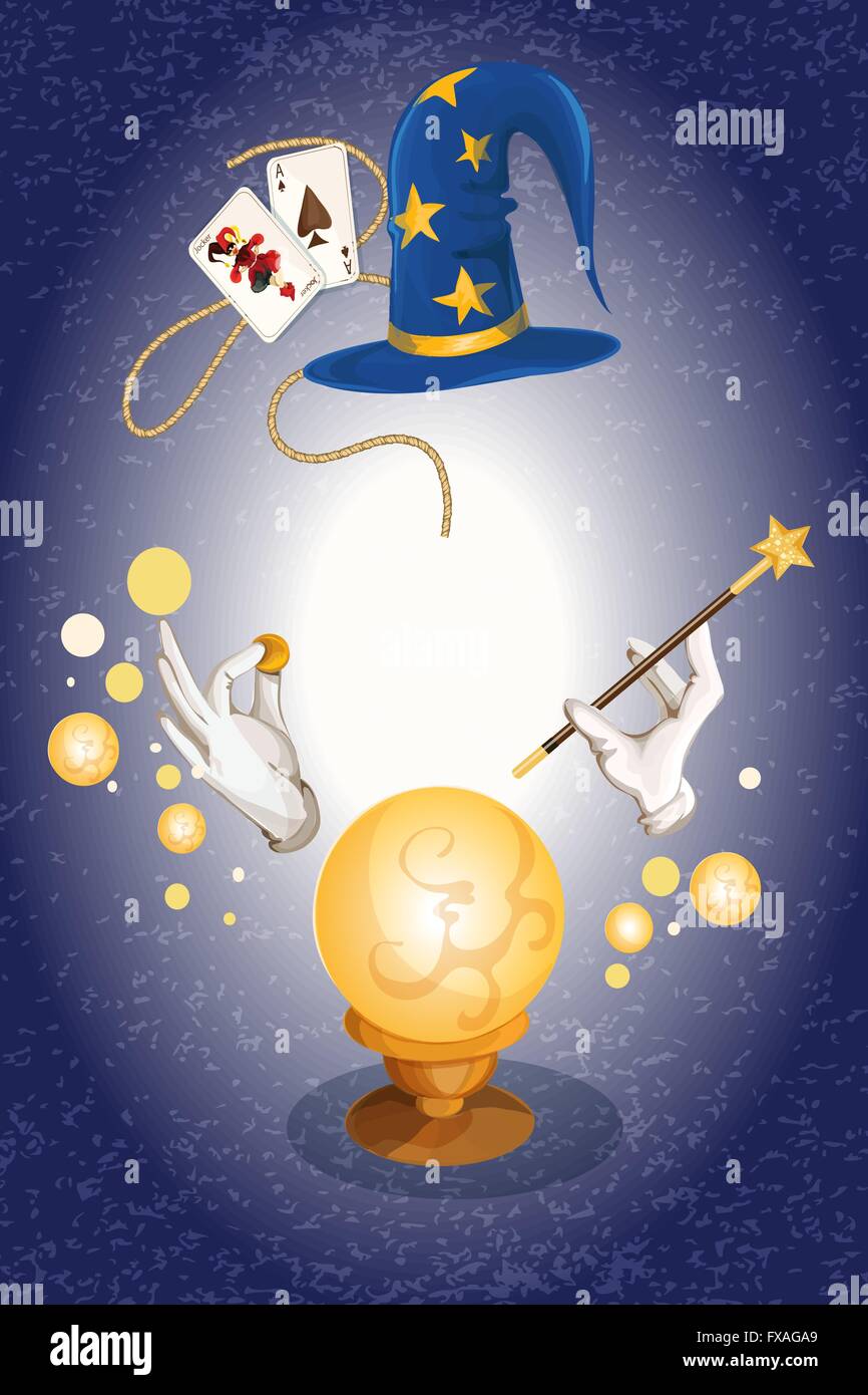 Magician colored background Stock Vector Image & Art - Alamy
