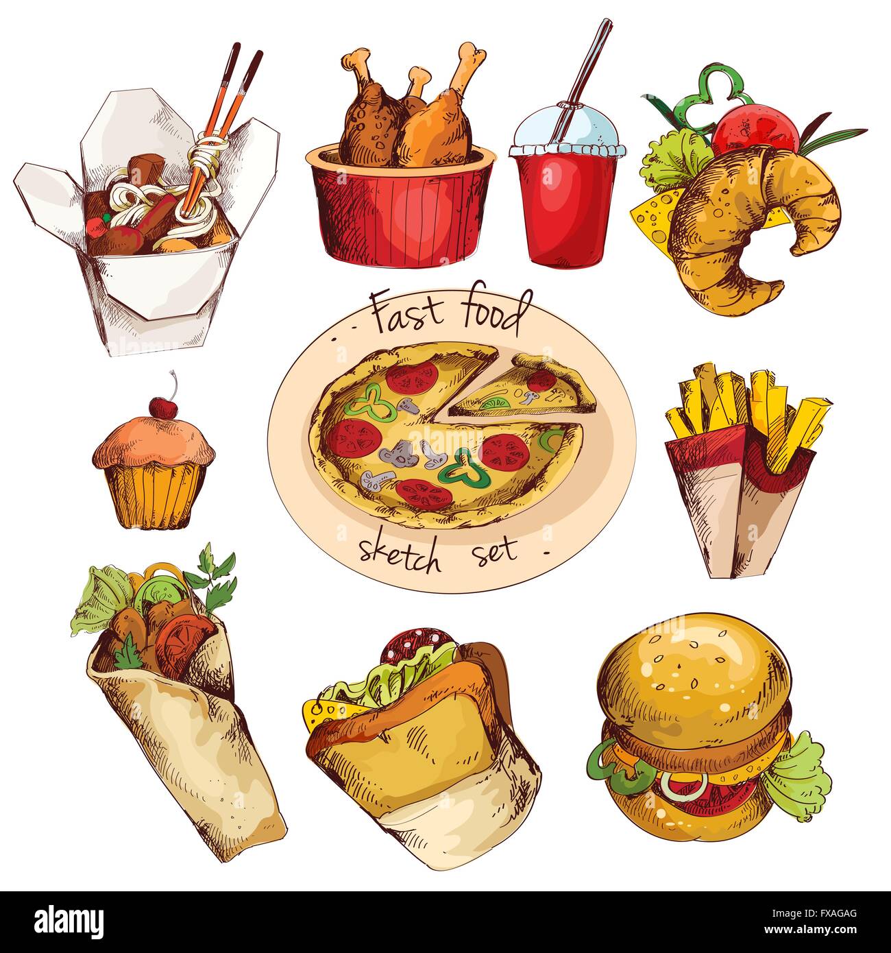Fast food sketch set Stock Vector Image & Art - Alamy Fast food sketch set Stock Vector Image & Art - Alamy
