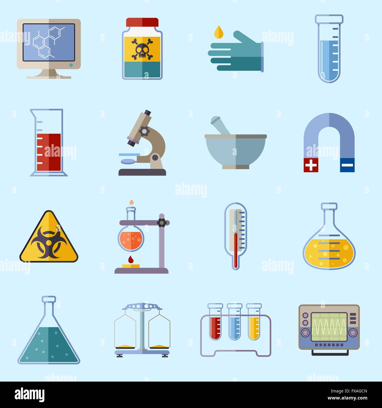 Laboratory equipment icons Stock Vector Image & Art - Alamy