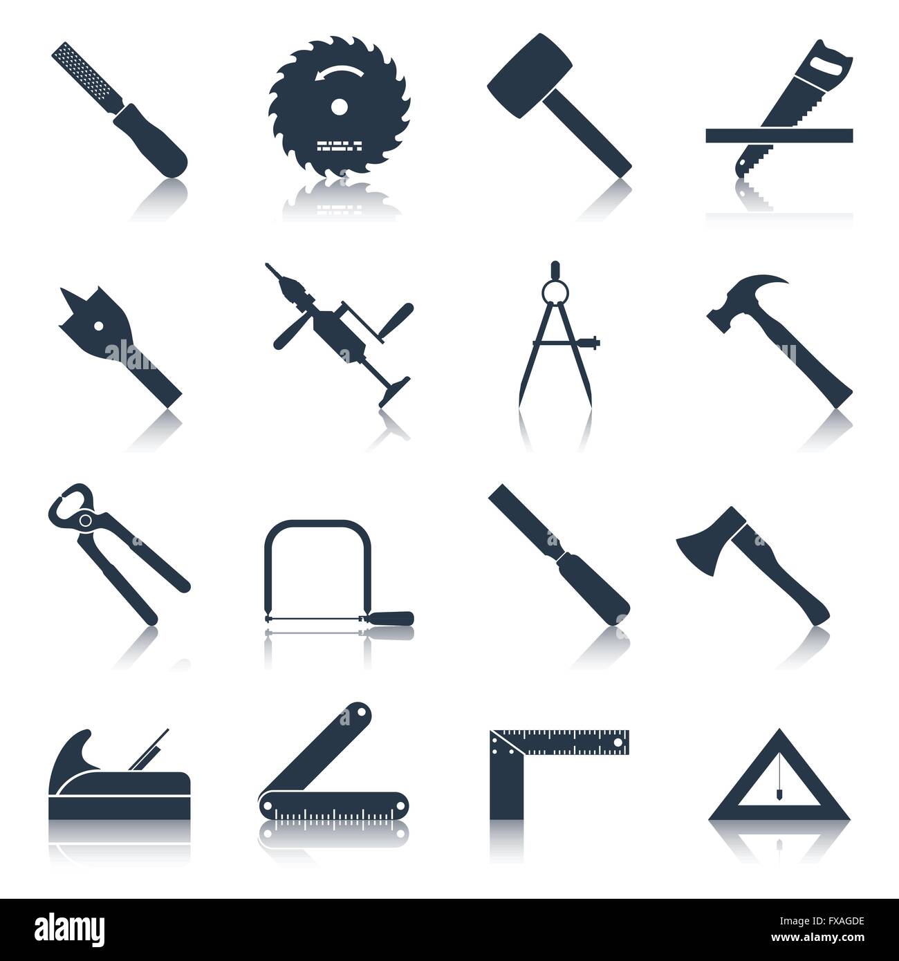 Hammer and compasses Stock Vector Images - Alamy