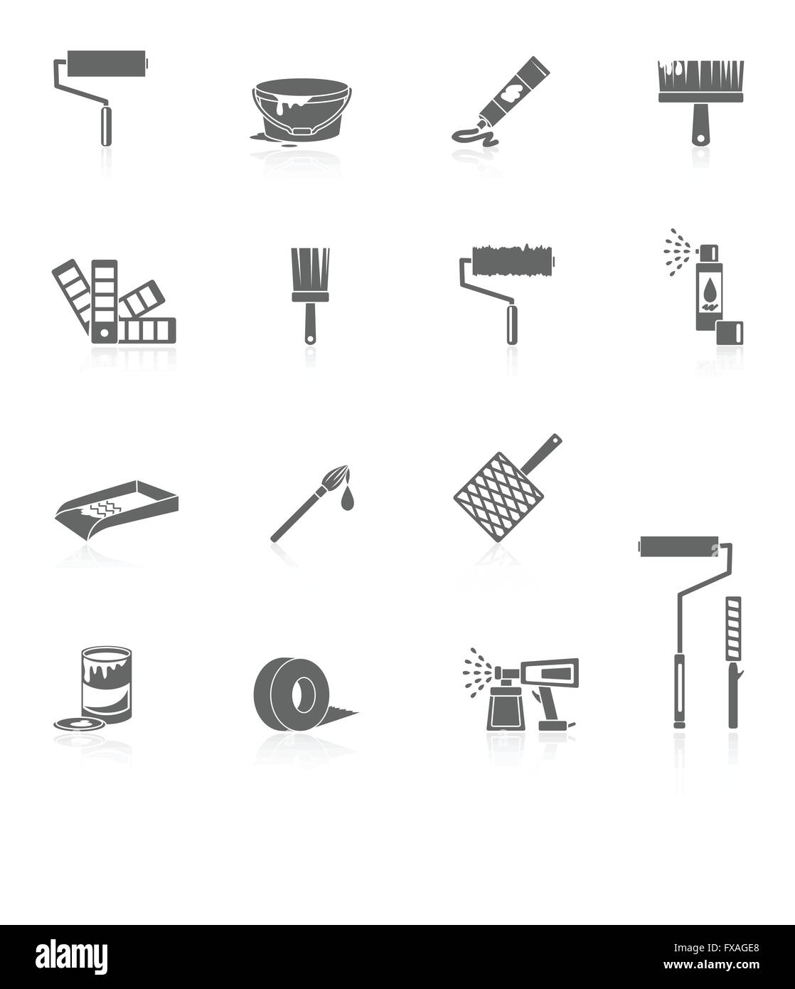 Painting icons black Stock Vector Image & Art - Alamy