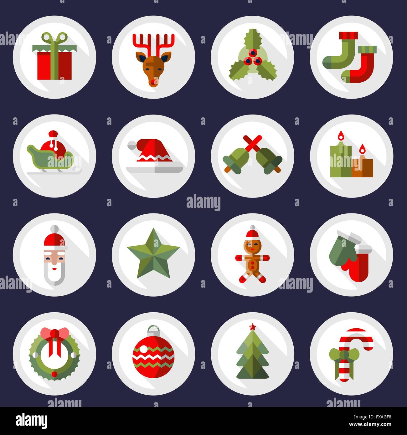 Xmas buttons new Stock Vector Images - Alamy