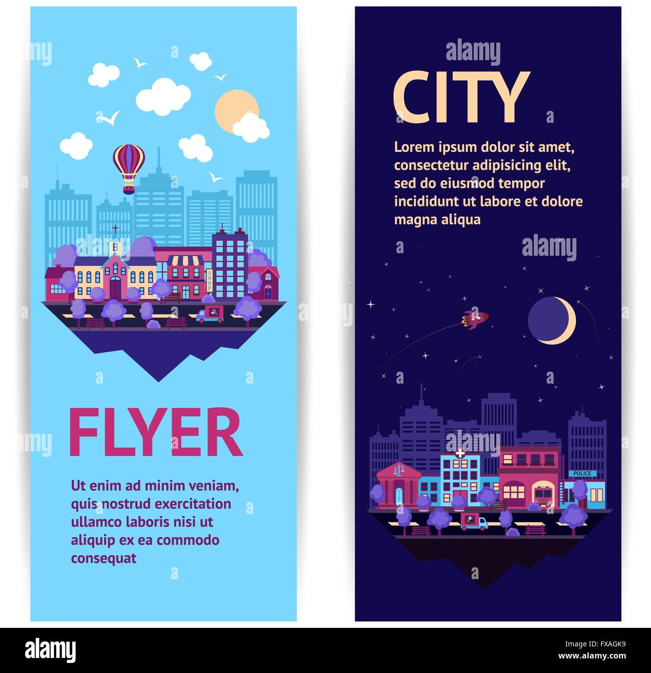 City banner vertical Stock Vector Image & Art - Alamy