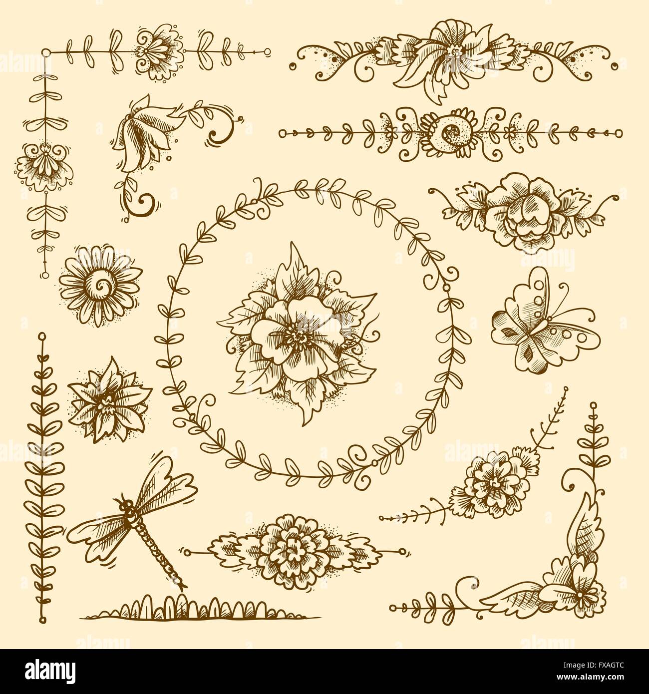 Vintage decorative elements Stock Vector Image & Art - Alamy