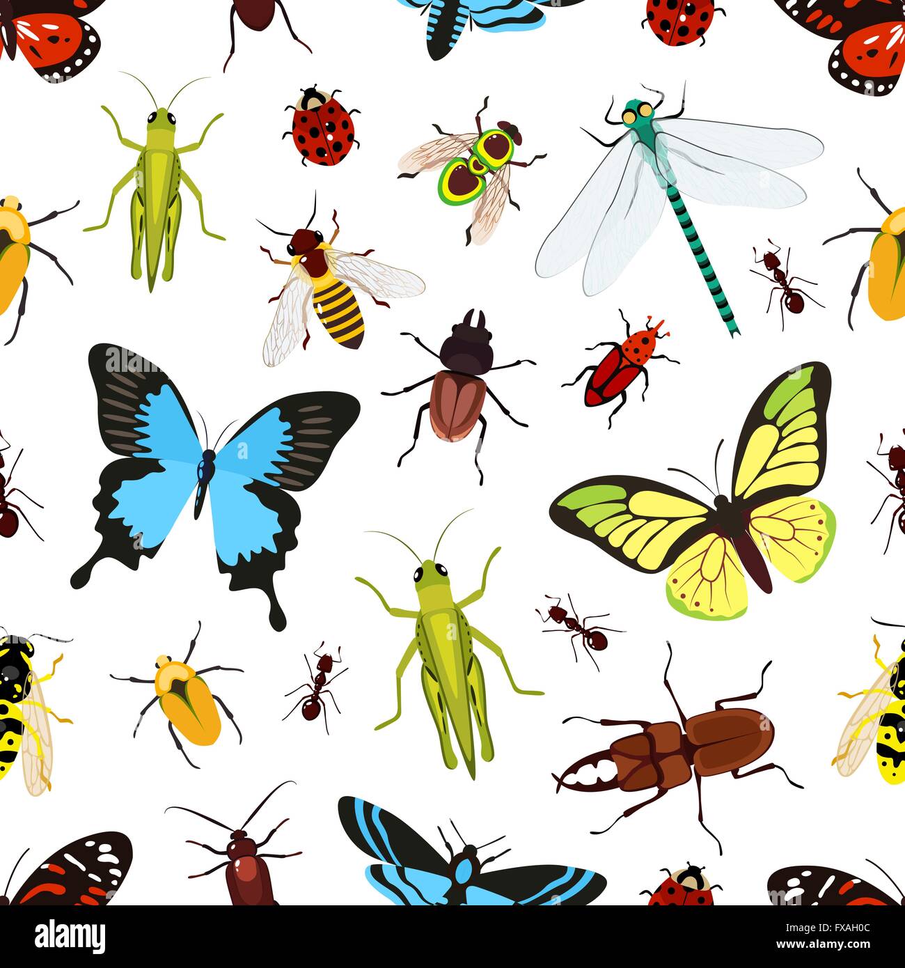 Insects seamless pattern Stock Vector Image & Art - Alamy