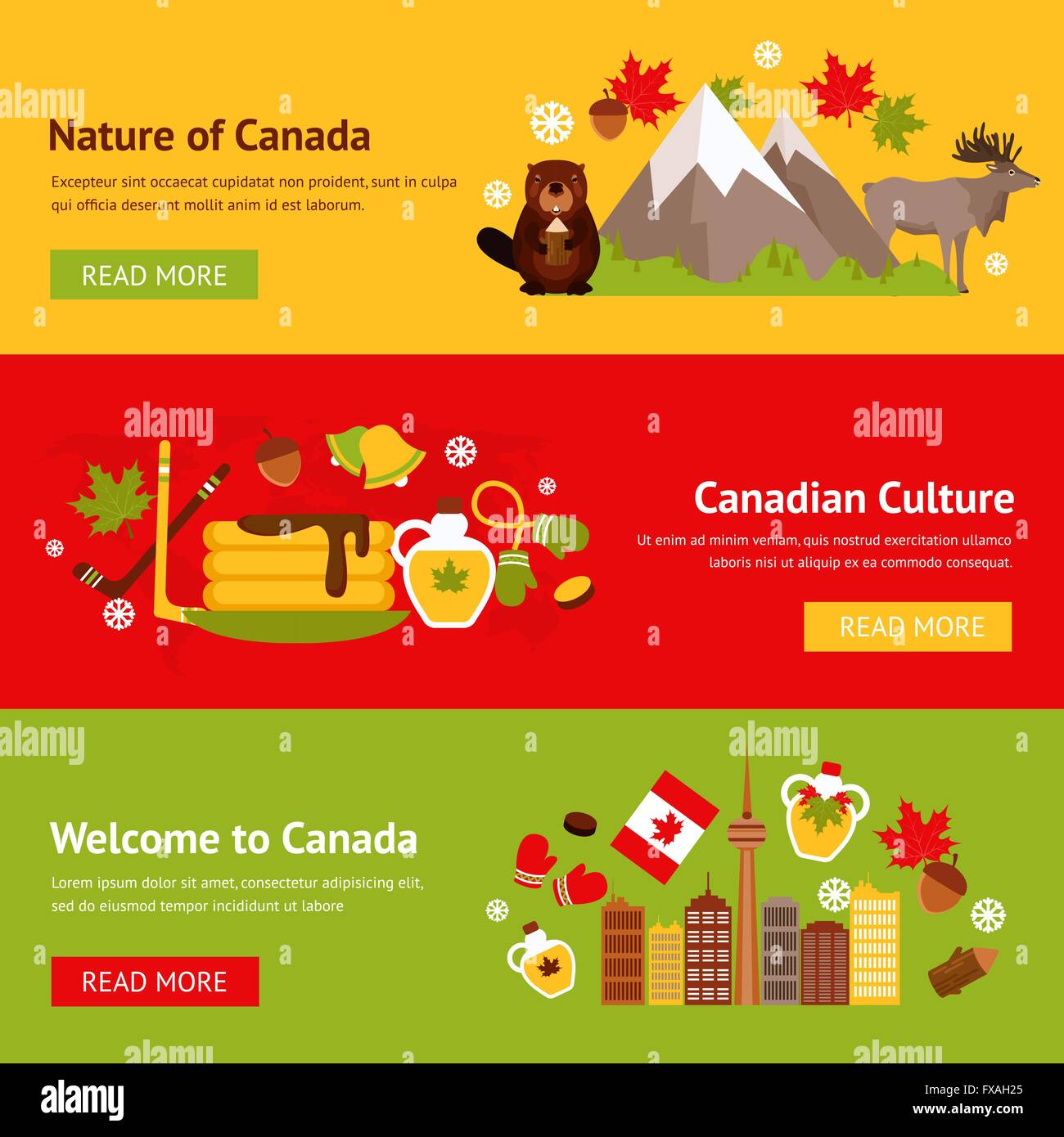Canada banner set Stock Vector Image & Art - Alamy