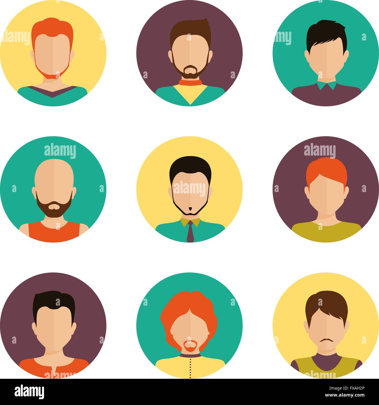 Men avatar icon set hi-res stock photography and images - Alamy