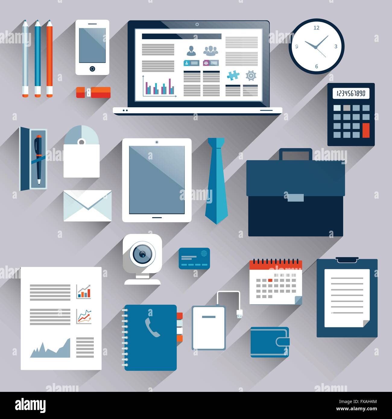 Business items set Stock Vector Image & Art - Alamy