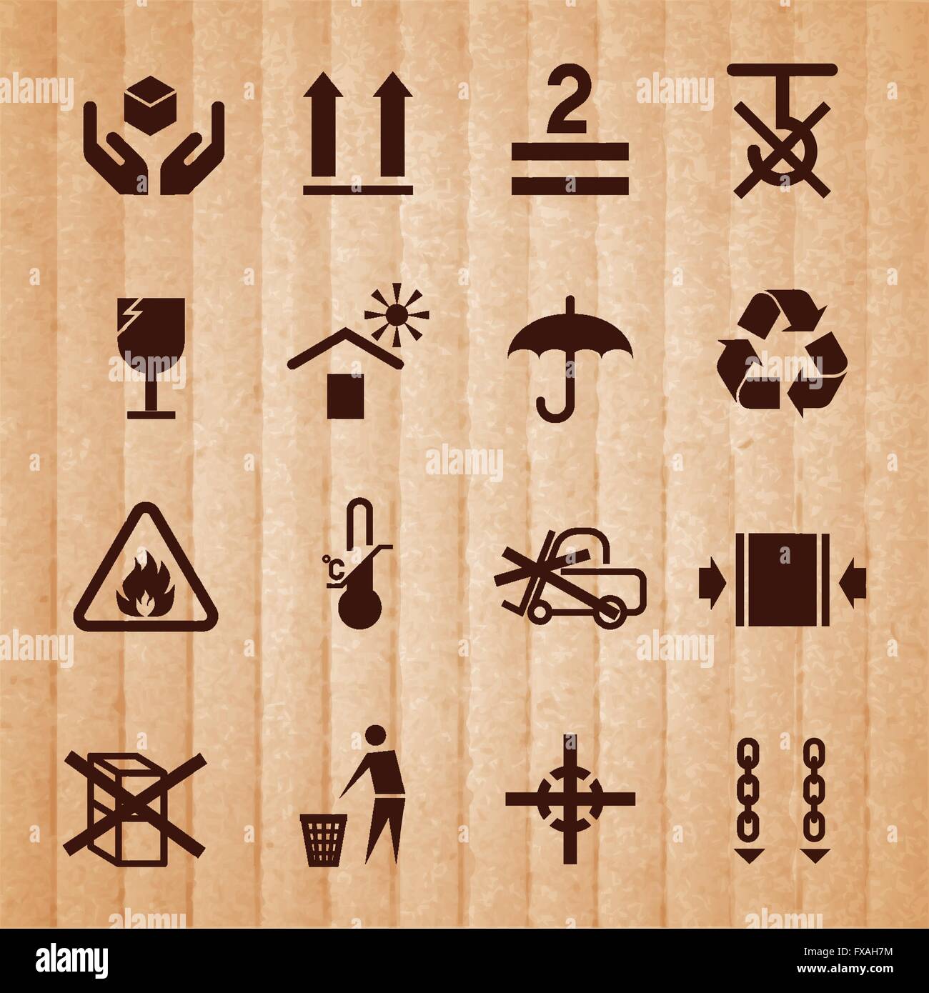 Handling and packing symbols Stock Vector Image & Art - Alamy