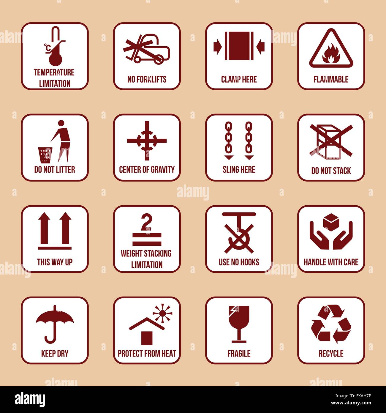 Shipping and handling icons hi-res stock photography and images - Alamy