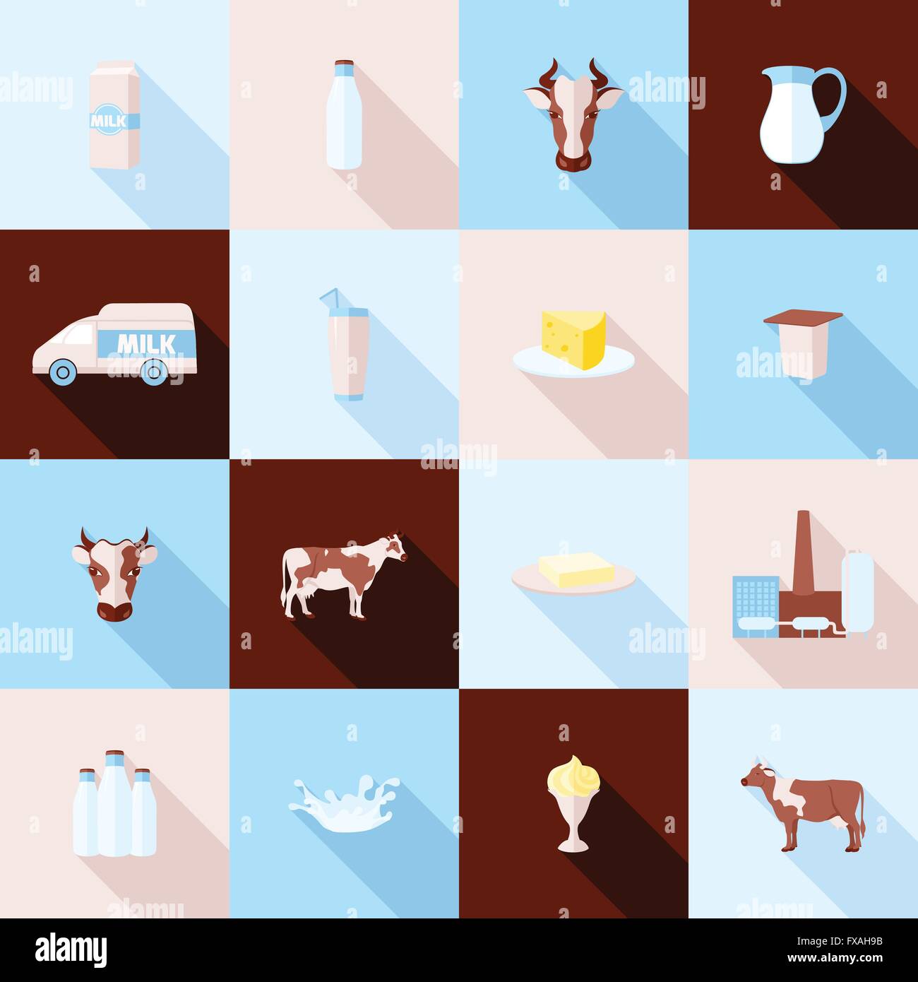 Milk icons set Stock Vector Image & Art - Alamy