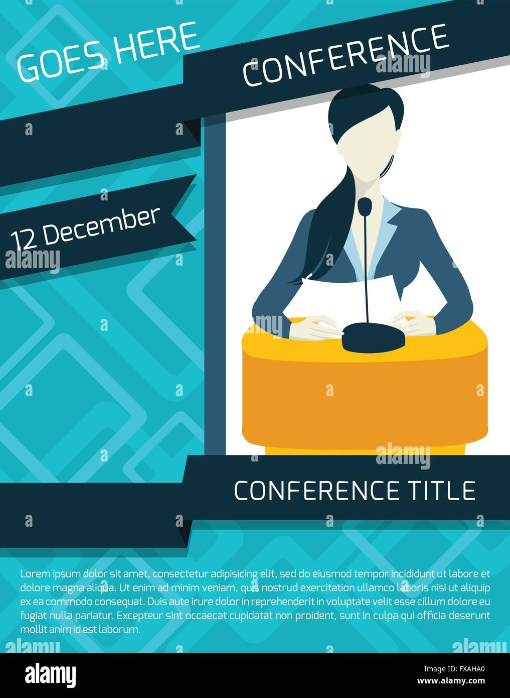 Conference announcement template Stock Vector Image & Art - Alamy