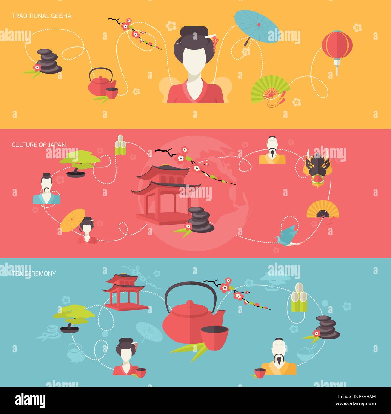 Japanese banner set Stock Vector Image & Art - Alamy