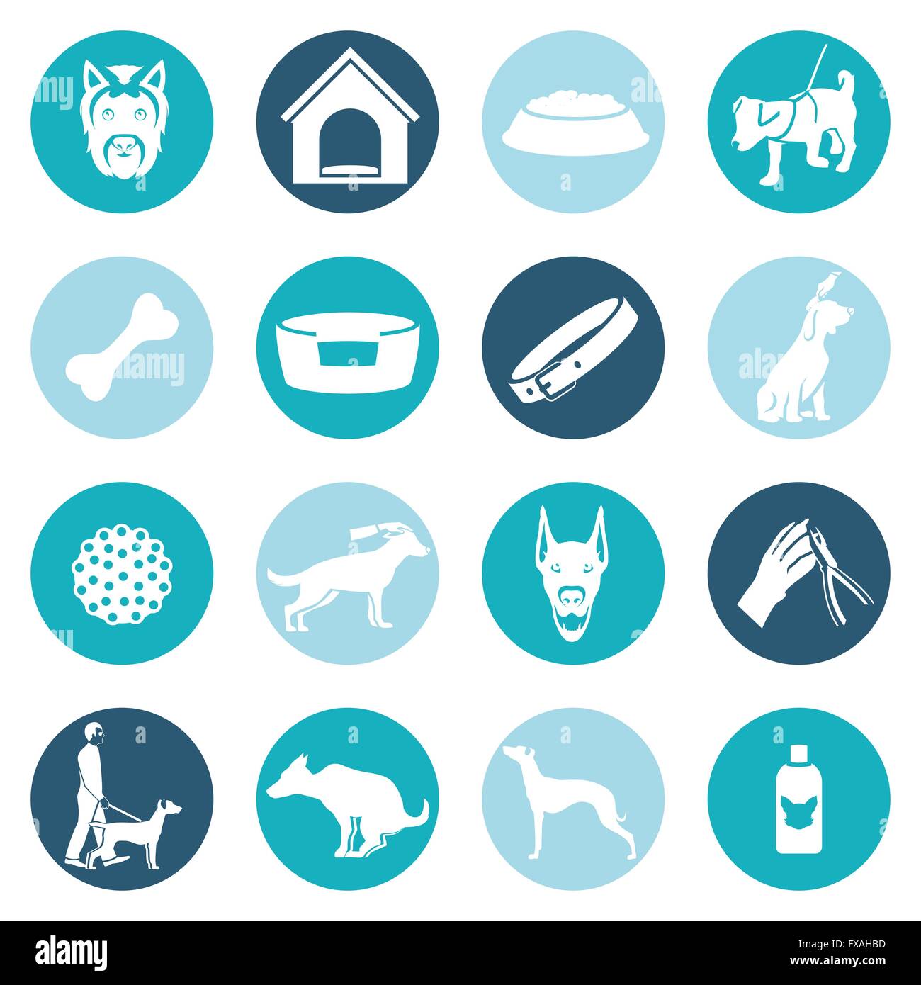 Dog icons white Stock Vector Image & Art - Alamy