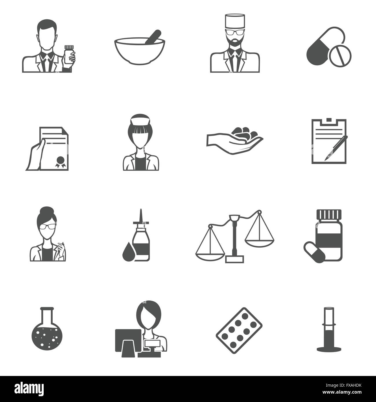 Pharmacist icon black set Stock Vector Image & Art - Alamy
