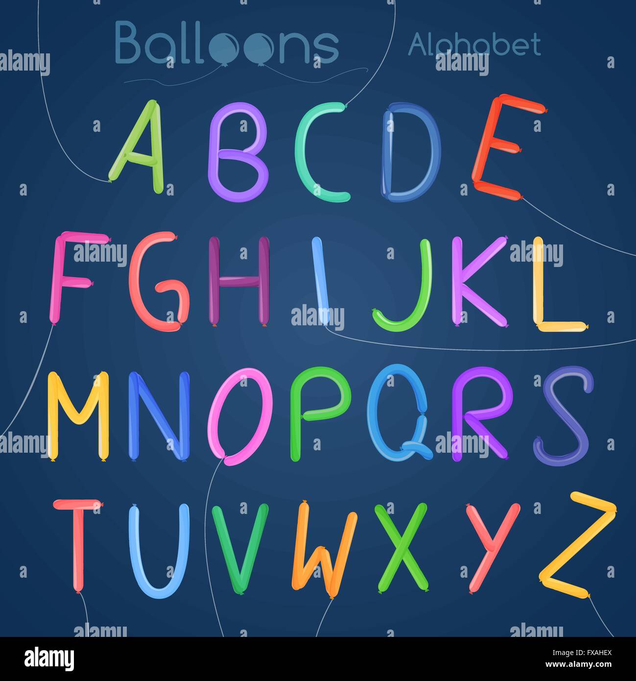 Balloons alphabet letters Stock Vector Image & Art - Alamy