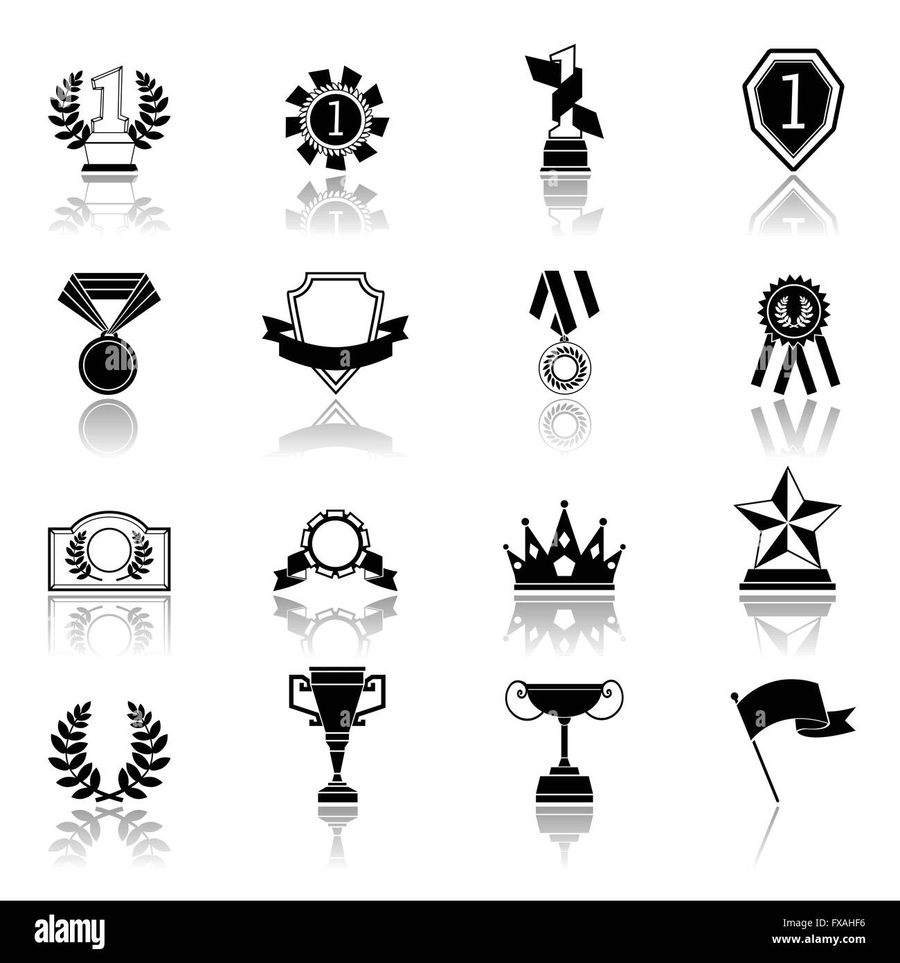 Award icons set black Stock Vector Image & Art - Alamy