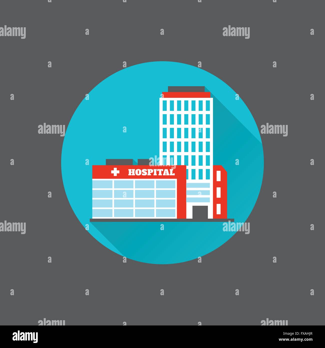 Medical building flat Stock Vector Image & Art - Alamy