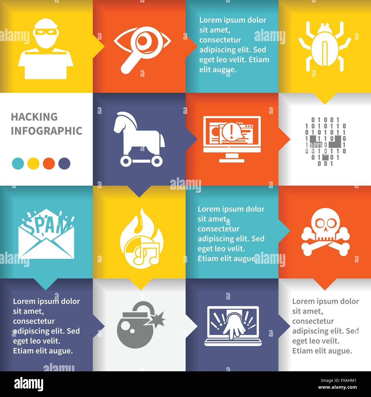 Hacker infographic set Stock Vector Image & Art - Alamy
