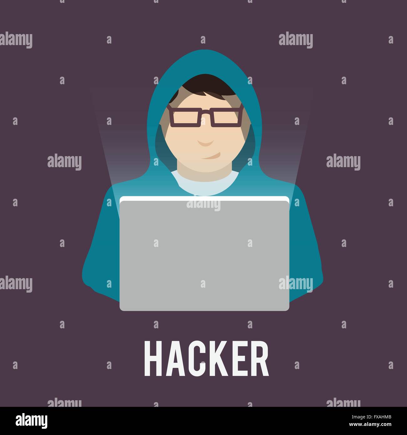 Hacker icons flat Stock Vector Image & Art - Alamy