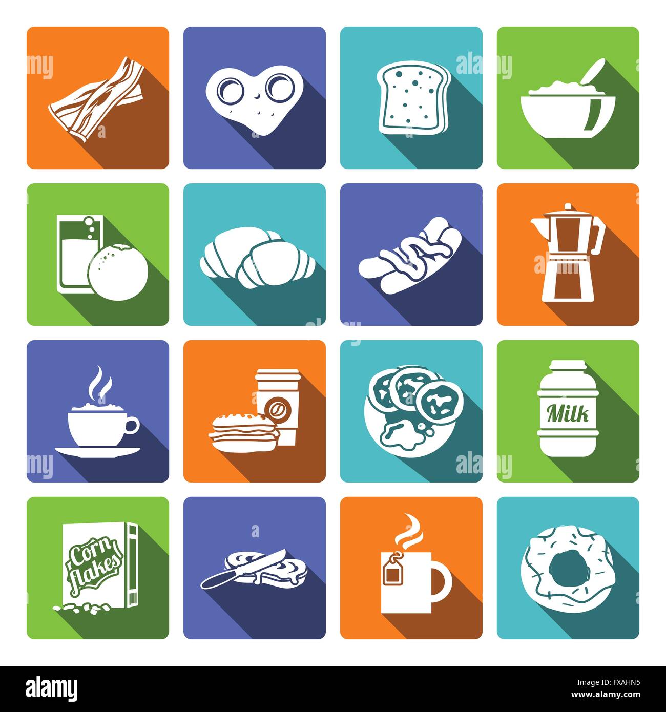 Breakfast icon flat Stock Vector Image & Art - Alamy