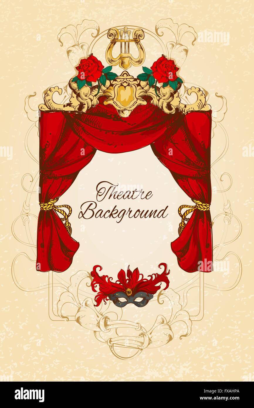 Theatre sketch background Stock Vector Image & Art - Alamy