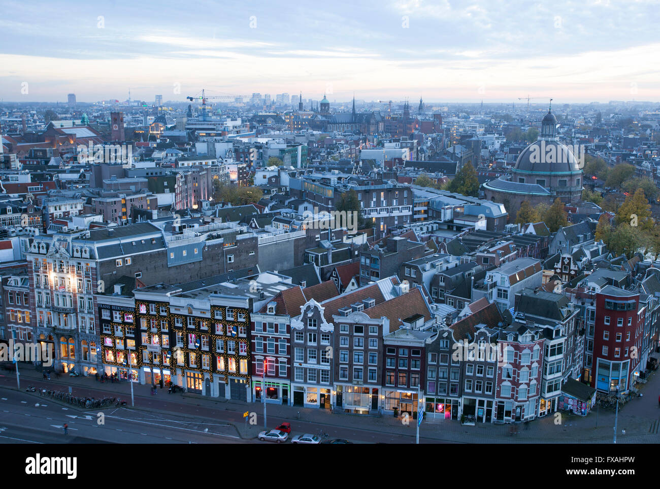 View over the old city of Amsterdam, Holland, The Netherlands Stock ...
