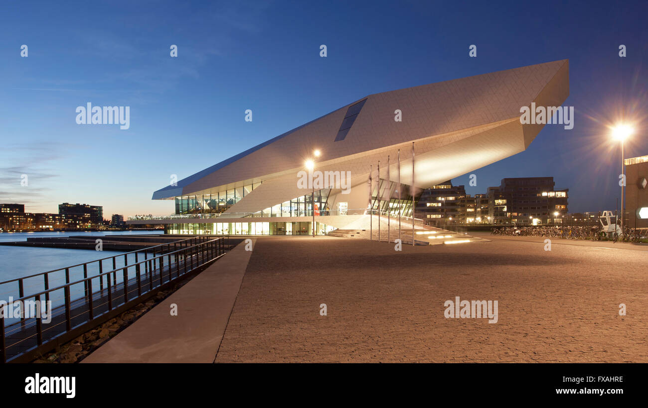 Film museum Eye at twilight, Amsterdam, The Netherlands Stock Photo - Alamy