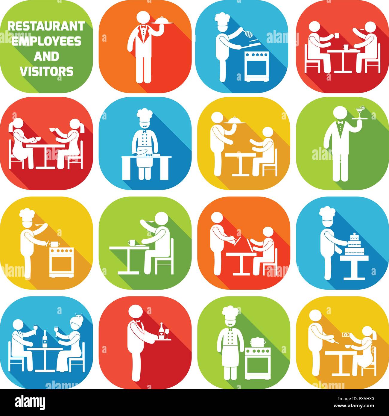 Restaurant employees white Stock Vector Image & Art - Alamy
