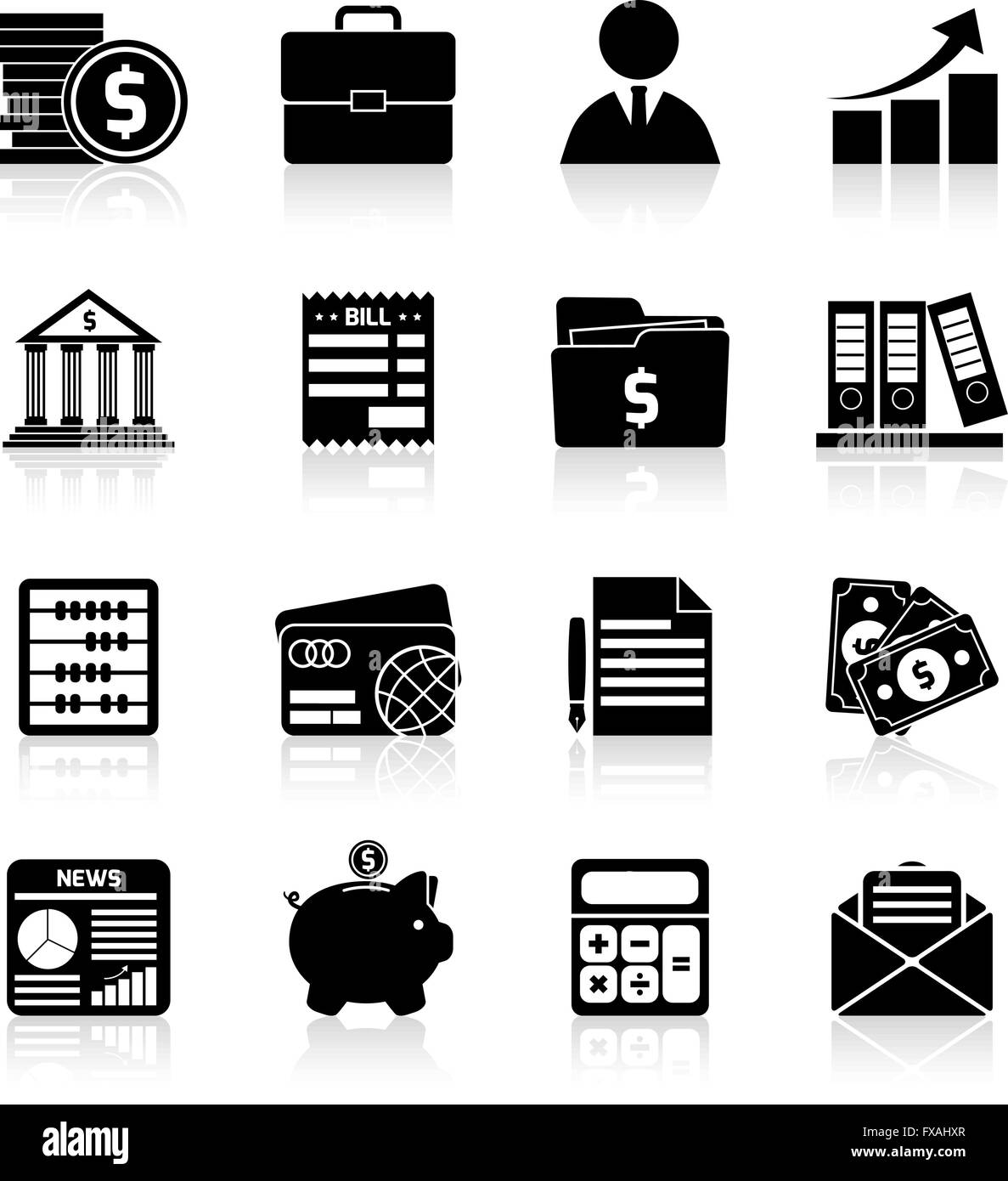 Accounting icons hi-res stock photography and images - Alamy
