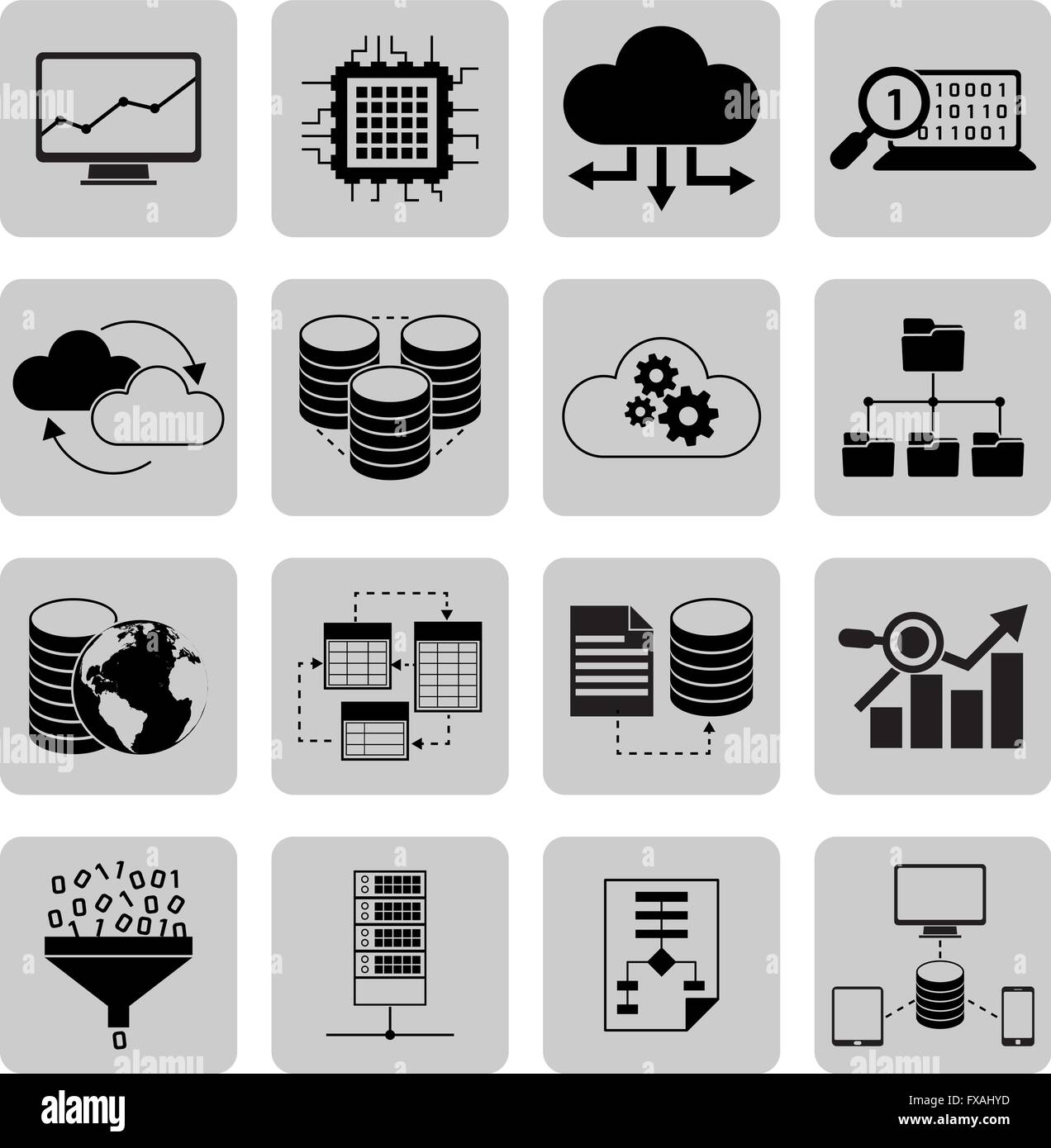 Data analysis icons Stock Vector Image & Art - Alamy
