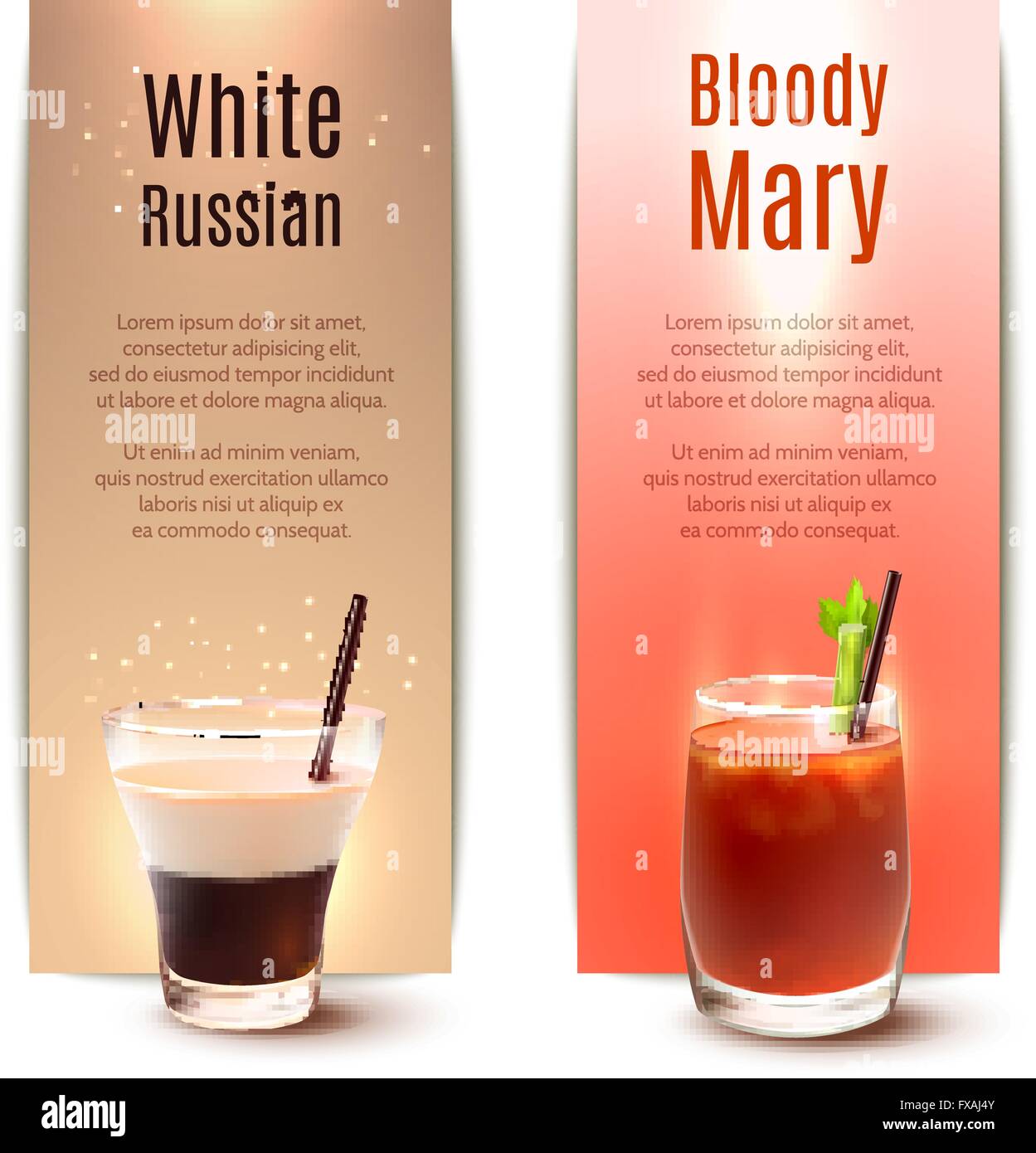 Cocktails banner set Stock Vector Image & Art - Alamy