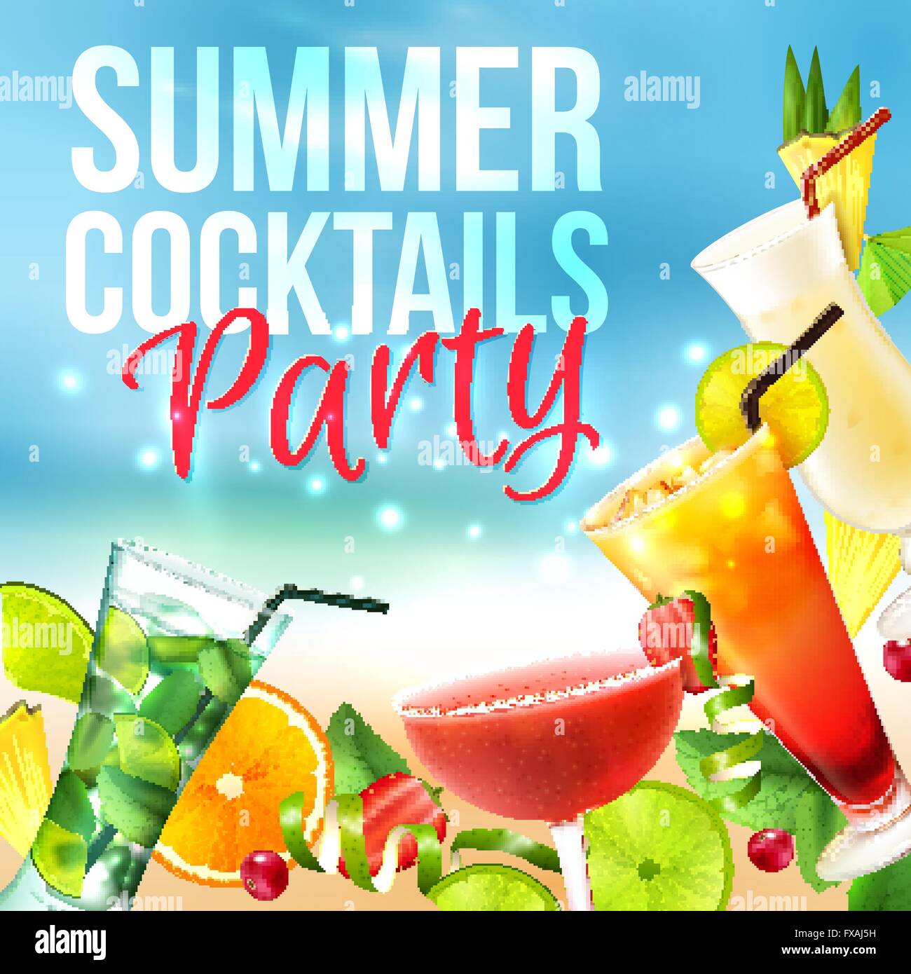 Cocktail party poster Stock Vector Image & Art - Alamy
