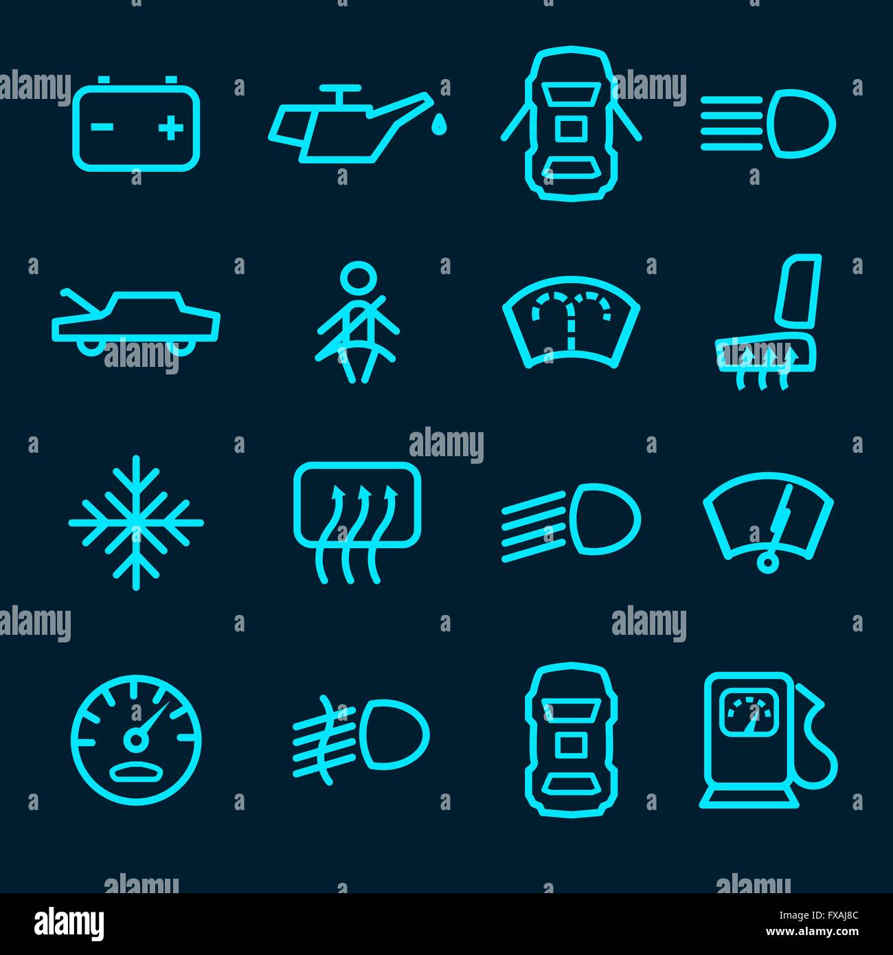 Car dashboard icons Stock Vector Image & Art - Alamy