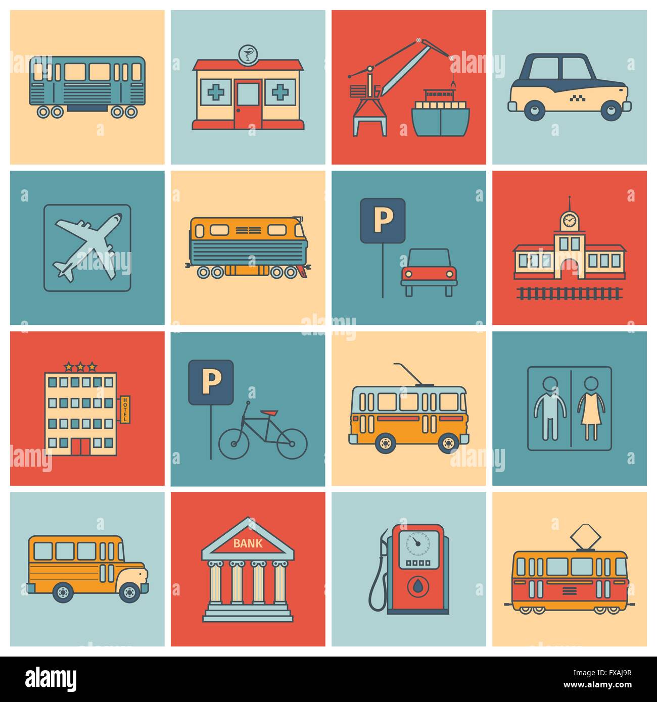 Rail network infrastructure Stock Vector Images - Alamy