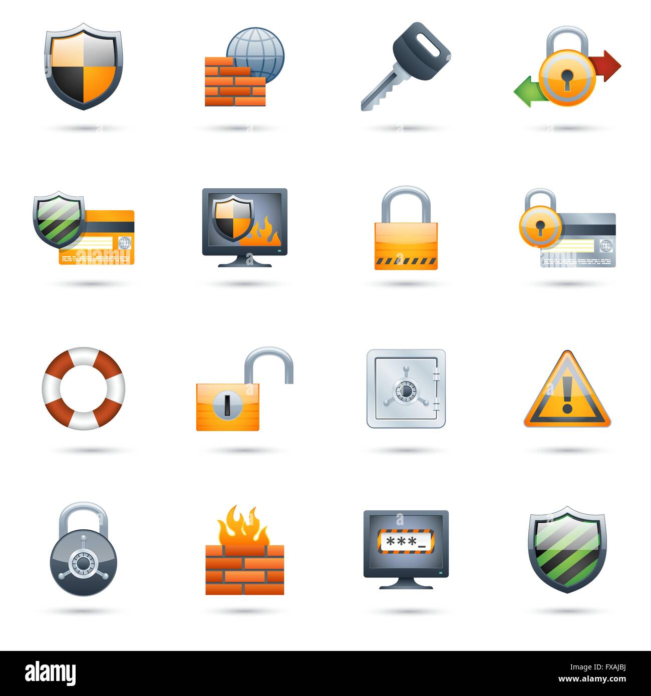 Security icons set Stock Vector Image & Art - Alamy