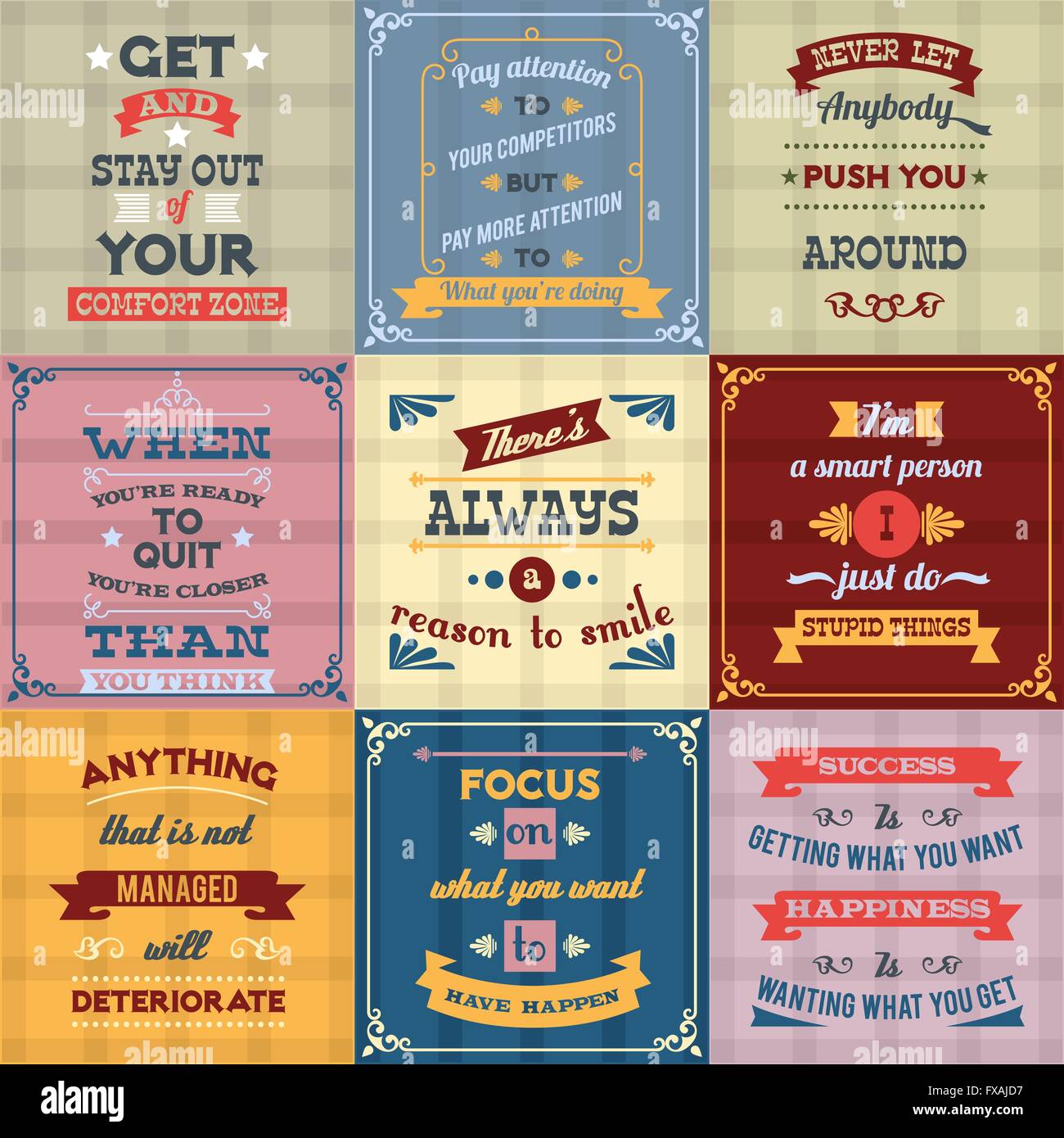 Success quotes set colored Stock Vector Image & Art - Alamy